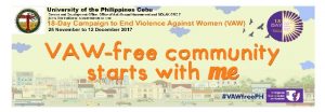 VAW – free community starts with me | University of the Philippines Cebu