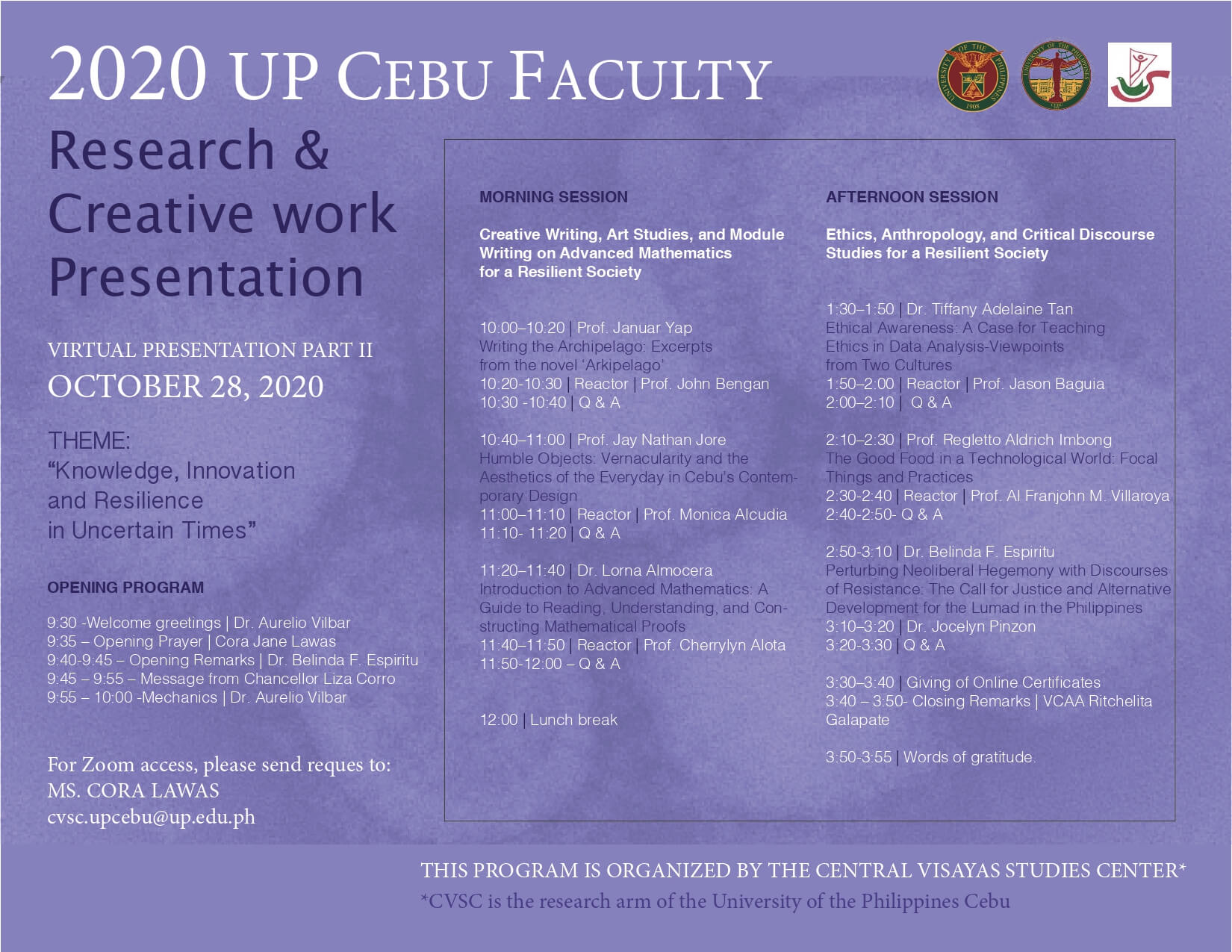 UP Cebu Faculty Research and Creative Work Virtual Presentation Part 2 ...