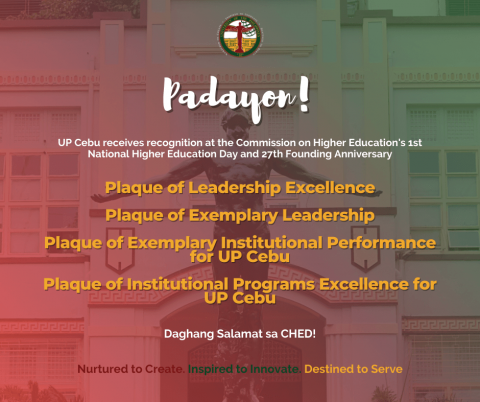 UP Cebu awarded during CHED’s 1st National Higher Education Day and ...